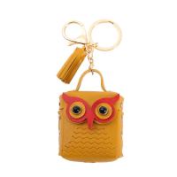 China Creative Mini Bag Cute Leather Owl leather Bluetooth Earphone bag for sale