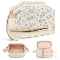China Wash bag Double layer makeup brush bag 2-in-1 Large capacity storage bag for sale