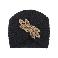 China Crystal accessories Knit hat Heavy beaded hat warm woolen hat for sale