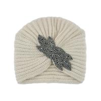 China Crystal accessories Knit hat Heavy beaded hat warm woolen hat for sale