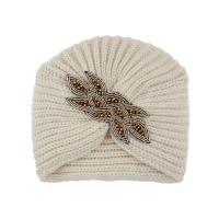 China Crystal accessories Knit hat Heavy beaded hat warm woolen hat for sale