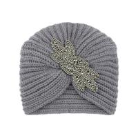 China Crystal accessories Knit hat Heavy beaded hat warm woolen hat for sale