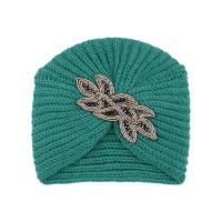 China Crystal accessories Knit hat Heavy beaded hat warm woolen hat for sale