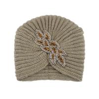 China Crystal accessories Knit hat Heavy beaded hat warm woolen hat for sale