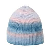 China Cross border tie dye gradient knit hat Rainbow warm thick woolen hat for sale