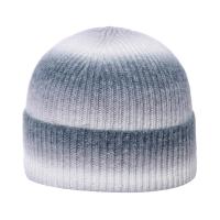 China Cross border tie dye gradient knit hat Rainbow warm thick woolen hat for sale