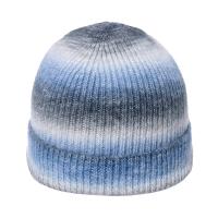 China Cross border tie dye gradient knit hat Rainbow warm thick woolen hat for sale