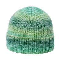 China Cross border tie dye gradient knit hat Rainbow warm thick woolen hat for sale