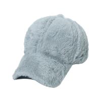 China Winter warm rabbit hair baseball cap Outdoor thickened solid color casual plush cap for sale