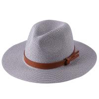 China Women's  Straw Hat Foldable Panama Sunshade Hat Beach Hat for sale