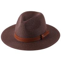 China Women's  Straw Hat Foldable Panama Sunshade Hat Beach Hat for sale