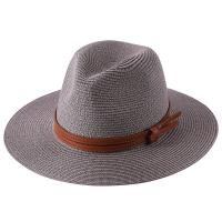 China Women's  Straw Hat Foldable Panama Sunshade Hat Beach Hat for sale