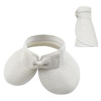 China Sunshade Hat Empty Top and Large Brim Foldable Straw Hat for sale