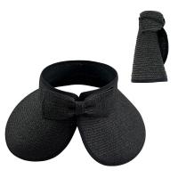 China Sunshade Hat Empty Top and Large Brim Foldable Straw Hat for sale
