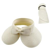 China Sunshade Hat Empty Top and Large Brim Foldable Straw Hat for sale