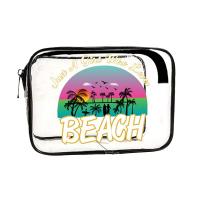 China Transparent Makeup Bag, PVC Large-capacity Cosmetic Bag, Travel Storage Bag, Beach Bag for sale