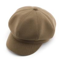 China Brushed Fabric Plain Color Beret Outdoor Warm Protection Octangle Caps for sale