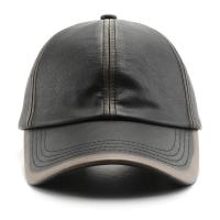 China Fashional Classical Solid Color PU Baseball Cap for sale