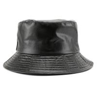China Personality Classical Plain color PU Bucket Cap Outdoor Fishing Cap for sale
