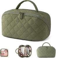 China Quilted Cosmetic Bag High Quality Travel Toiletry Bag Portable Storage Bag for sale