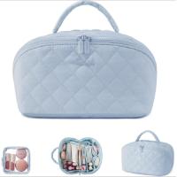 China Quilted Cosmetic Bag High Quality Travel Toiletry Bag Portable Storage Bag for sale