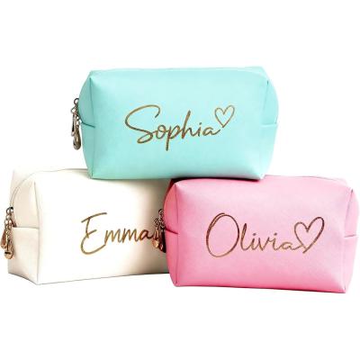 China PU Letter Printing Makeup Bag Multi Functional Storage Bag for sale