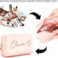 China PU Letter Printing Makeup Bag Multi Functional Storage Bag for sale