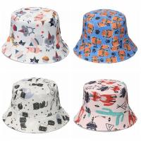China Animal Fisherman Hat With Printed Cute Cat Cub Fox For Women for sale