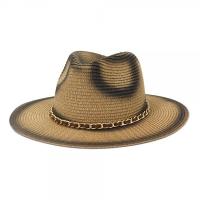 China Chain Jazz Straw Hat Spray Painted Beach Hat for sale