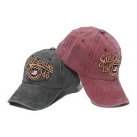 China Vintage  Washed Cotton Baseball Cap With American Flag and 1846 Letters Embroidered for sale