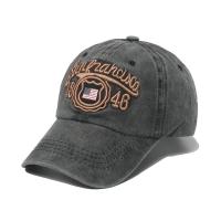 China Vintage  Washed Cotton Baseball Cap With American Flag and 1846 Letters Embroidered for sale