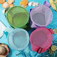 China New Children'S Mesh Shell Storage Bag Beach Three-Dimensional Round Sand Bucket for sale