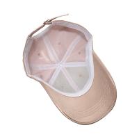 China Spring/Summer Silk Satin Solid Color Casual Baseball Cap for men and women for sale