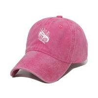 China Spring/Summer Versatile Washed And Distressed Baseball Hat With Butterfly Print for female for sale