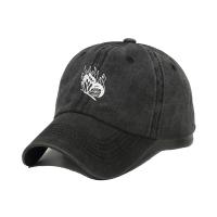 China Spring/Summer Versatile Washed And Distressed Baseball Hat With Butterfly Print for female for sale