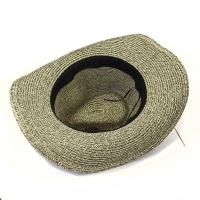 China Western Cowboy Outdoor Beach Rolled Big Brim Straw Hat for men and women for sale