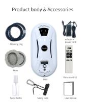 China 90W Magnetic Window Cleaner Robot with 2800Pa Suction for sale