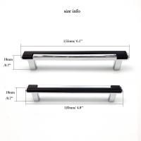 China OEM Silver Gold Zinc Alloy Drawer Handles 192mm With Screws for sale