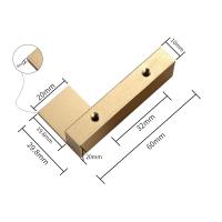 China Hardware Black Aluminum Cabinet Handles 60mm For Kitchen Door for sale