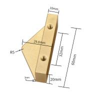 China OEM Customized Golden Aluminum Cabinet Handles 60mm For Furniture Door for sale