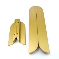 China 400mm Gold Aluminum Cabinet Handle 3 Color Salix Leaf Handles For Bedroom for sale