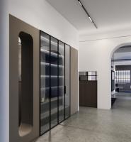 China 2700mm Aluminum Alloy Frame Profile Kitchen Door Frame For Glass Sliding Door for sale
