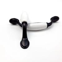 China OEM 142mm Zinc Alloy Handle White Ceramics Vintage Drawer Knob for sale
