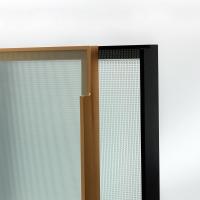 China Anodized Brushed Black Kitchen Cabinet Doors Aluminum Frame Profile for sale