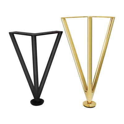 China 5 Inch Black Modern Style Angled Tube Feet Sofa Legs For Furniture for sale
