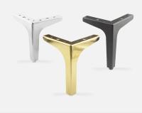 China Customized Furniture Three Foot Black Furniture Table Leg Support Foot for sale