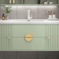 China 120mm Gold Brass Color Half Moon Modern Drawer Pulls Aluminum Cabinet Handles With Screws for sale