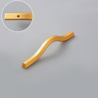 China 192mm Aluminum Alloy Furniture Wave Shape Handles Gold Black For Drawer for sale
