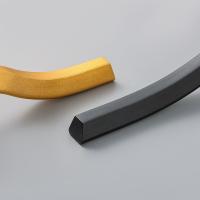 China 192mm Aluminum Alloy Furniture Wave Shape Handles Gold Black For Drawer for sale