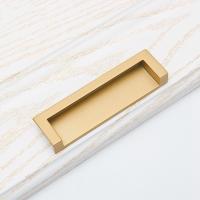 China 200mm Furniture Zamak Hidden Handles And Knobs Gold Silver With Screws for sale